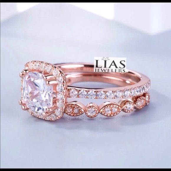 Jewelry | New 18k Rose Gold Wedding Ring Set | Poshmark